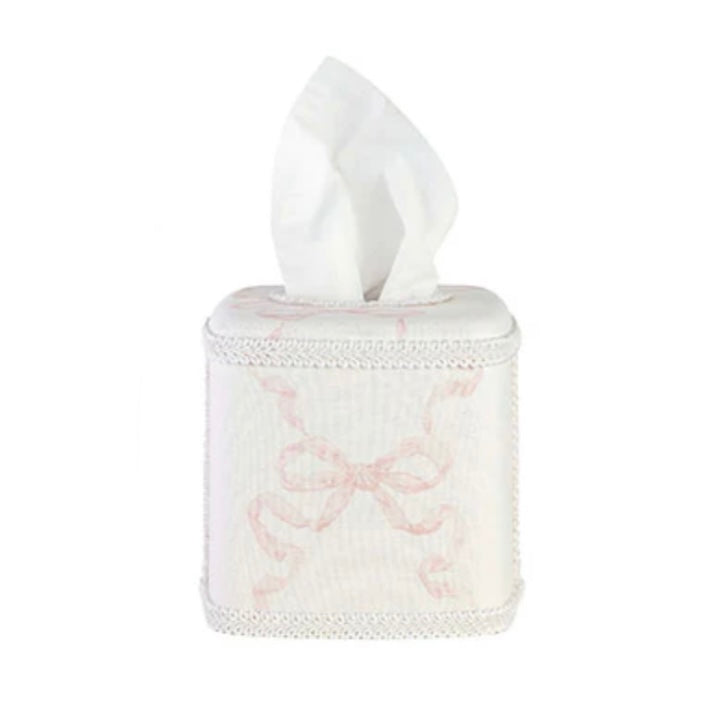 Pink Ribbon Trellis Tissue Box Cover | Maisonette Shop